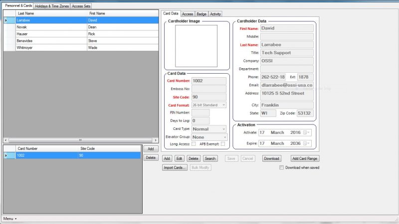 Intelli-Site AC (Access Control) - OSSI